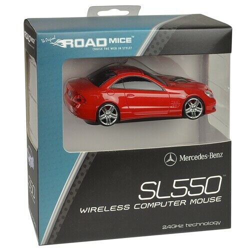 3-Button Road Mice Mercedes SL550 (Red) 2.4GHz Wireless USB Optical Mo ...